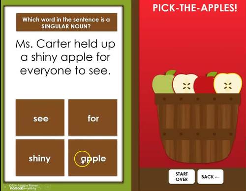 EDITABLE Common and Proper Nouns Digital Hunt Game for SEPTEMBER