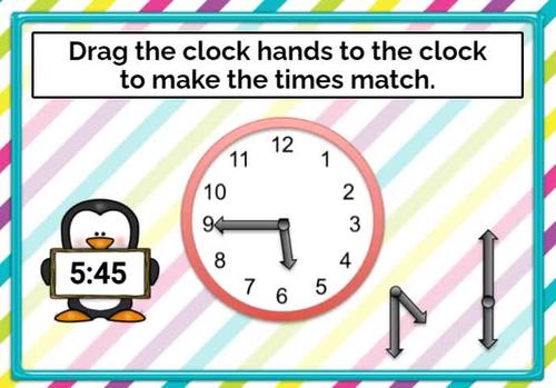 Boom Cards - Fix The Clock! (Half Hour Increments) - 30 Card Set