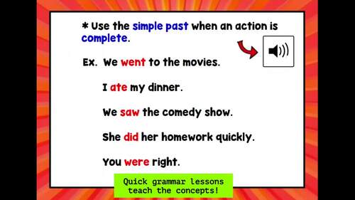 PAST PARTICIPLES BOOM CARDS ⭐ Irregular Past Participles Boom Cards ⭐ ...