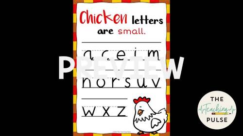 Chicken, Giraffe, and Monkey Letters | Handwriting and Letter Formation ...