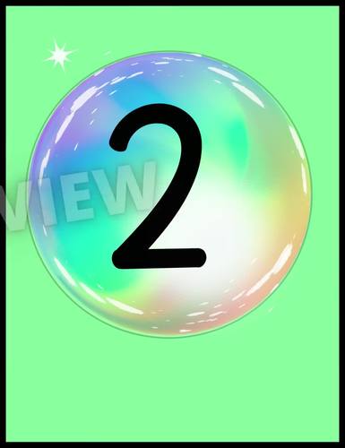 Number Wall Posters 1-20 | Bubbles Theme | Wall Cards | New Bubble Theme
