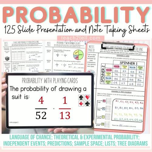 Chance and Probability Activities PowerPoint Presentations and Guided Notes
