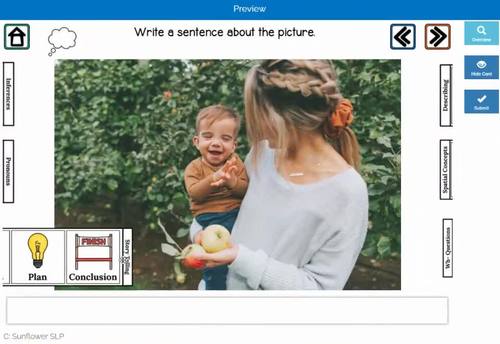 Fall Describing Pictures Speech Therapy BOOM Cards by Sunflower SLP