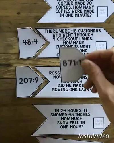 Ratio and Unit Rate Cut and Paste Activity by Learning Made Radical