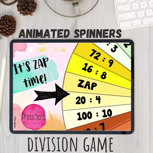 Zap time! | Division game | Animated spinner by Miss Olynder | TPT