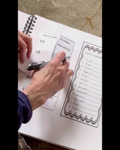 Spanish Subject Pronouns Interactive Notebook Activity, Foldable & Handout