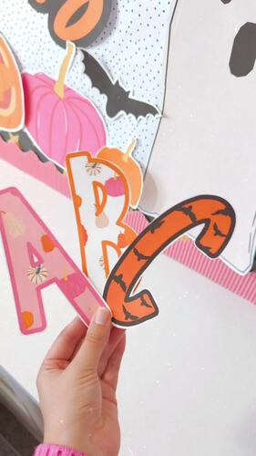 Halloween Bulletin Board Letter Templates by Bloom With Bridgette