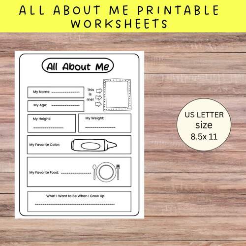 All About Me Worksheets | Fun Back to School Activities | Getting to ...