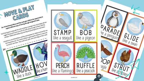 Bird Themed Move and Play Games and Cards | Mindful Movement Break ...