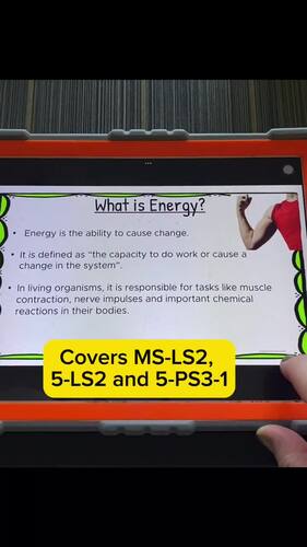 MATTER AND ENERGY IN ORGANISMS AND ECOSYSTEMS Powerpoint and Worksheets