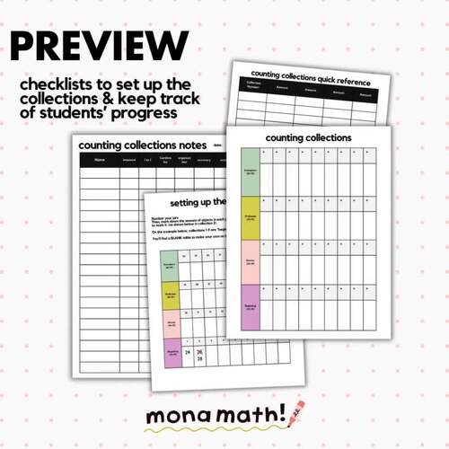 Counting Collections for Number Sense by Mona Math | TPT