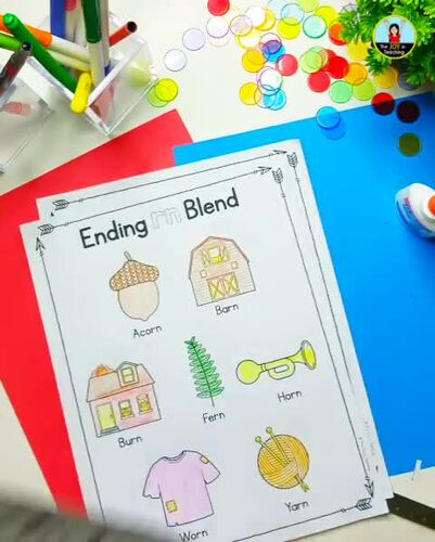 Ending RN Blend Worksheet | R blends Worksheets by The Joy in Teaching