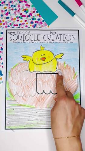 Doodle Challenge Think Outside the Box Squiggle Drawings | NO PREP ...