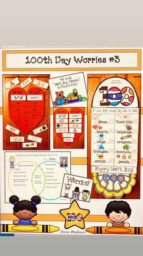 100th Day Worries 100 Day Craft 100 Day Activities by Teach With Me