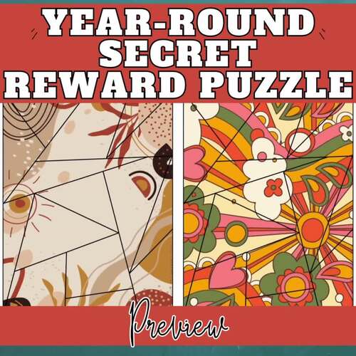 Secret Reward Puzzle, Classroom Management Tool, Whole Class Reward Prize
