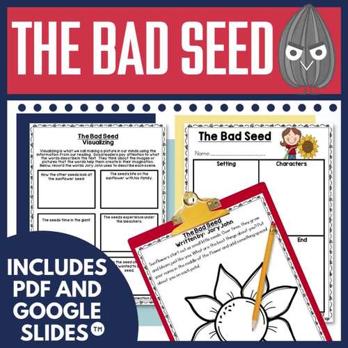 The Bad Seed by Jory John Activities, Guidance Lessons, Lapbook in ...