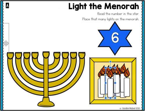 Hanukkah Counting Math Activities Google Slides for One-to-One ...