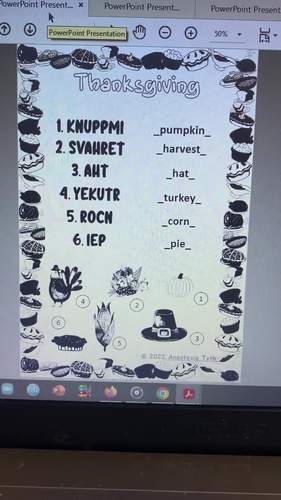THANKSGIVING word scramble puzzle printable worksheet | ESL culture ...
