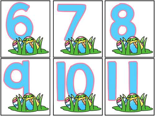 Easter Number Hunt by Erika Deane | TPT