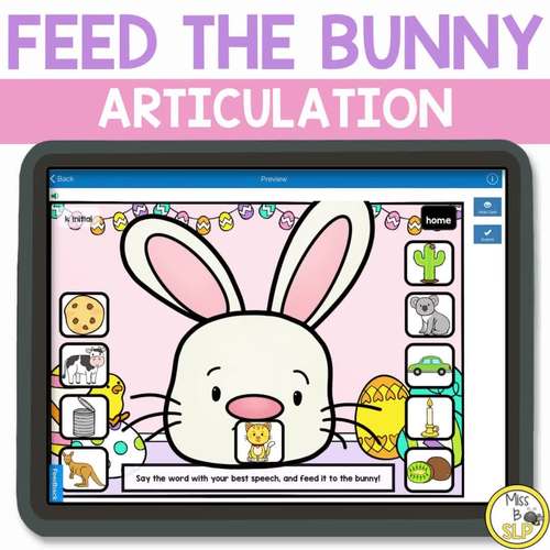 Digital Feed the Bunny Articulation - Boom Cards by Miss B SLP | TPT
