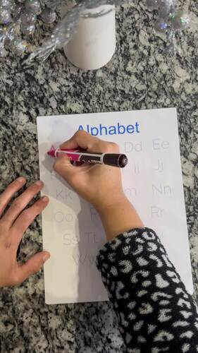 alphabet tracing handwriting Learn Toddlers Autism, wall art classroom ...