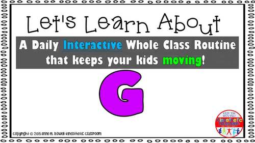 Interactive Alphabet and Letter Sound Practice Slideshow Letter G