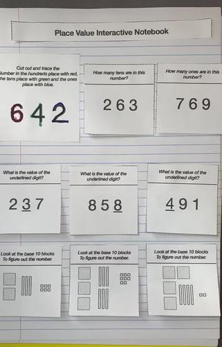 Interactive Place Value Math Notebook for 2nd Grade by Cait's Creations