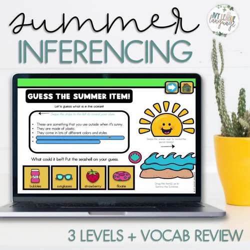 Summer Vocabulary Inferencing Boom Cards™ by Ivy League Language