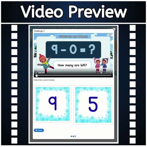 Winter: Single Digit Subtraction Challenge Digital Resources by ...