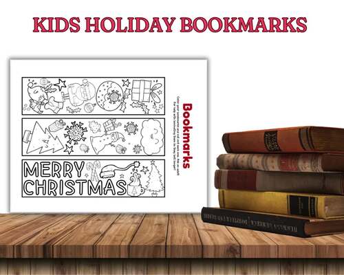 Christmas Coloring Bookmarks for Kids | DIY Holiday Activity ...