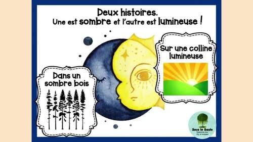 FRENCH DRAMA READING STORY TELLING Un Sombre Bois & Coline lumineuse