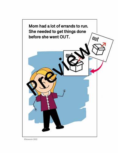 AAC Core Word Story Book Using the Word Out by Boxarain | TPT
