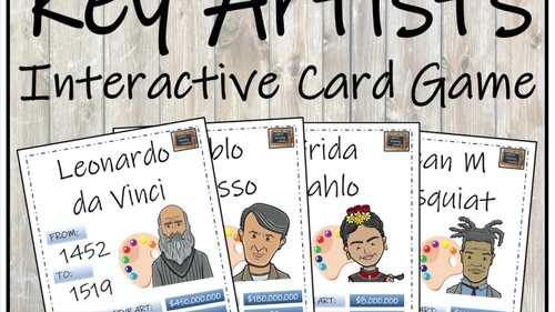 Famous Artists Trading Cards Game by Creative Primary Literacy | TPT