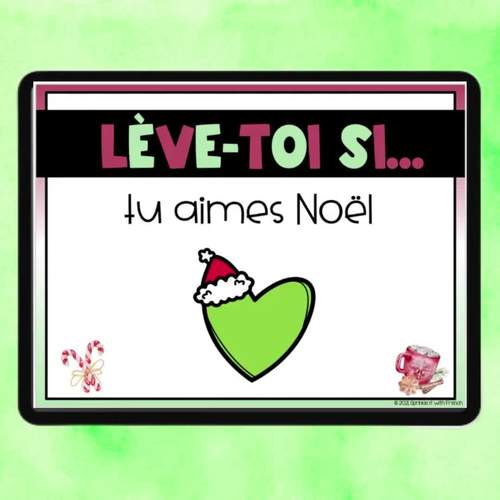 Lève-toi si... Noël | French Christmas Stand Up Sit Down | TPT