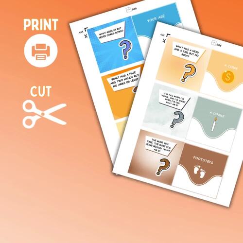 Kids Riddle Cards | Lunch Box Notes | Math Riddles Summer Riddles Back ...