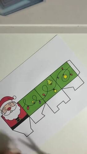 Christmas Day D.I.Y Box Craft: Coloring:Activity:Printable:Paper Box Craft
