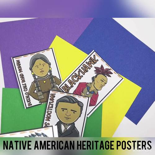 Native American Heritage Month Poster Set | 37 Native Americans in History