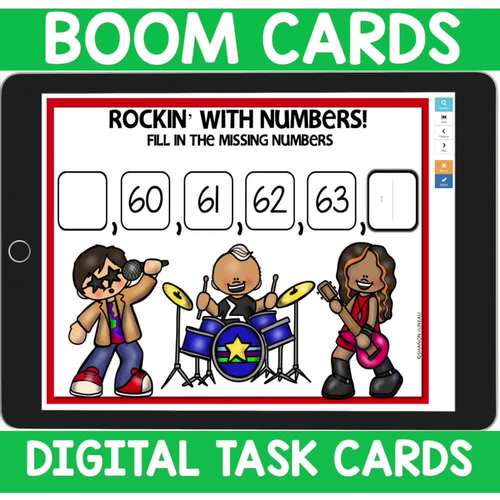 Fill in the Missing Number up to 100 using Boom Cards | K.CC.A.2 Counting