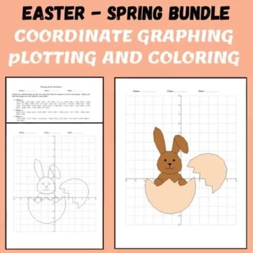 Spring Easter Coordinate Plane Graphing Mystery Pictures Plotting ...