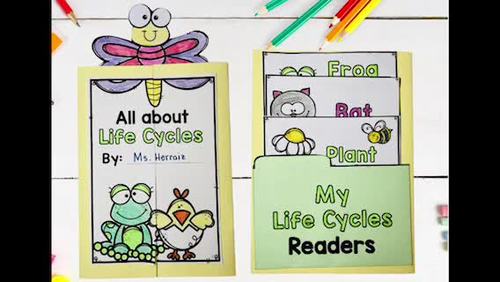 LIFE CYCLE | Life Cycle Spinners | Spring Crafts | Plants & Animals Readers