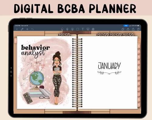 Digital BCBA Planner Landscape | Applied Behavior Analysis Planner
