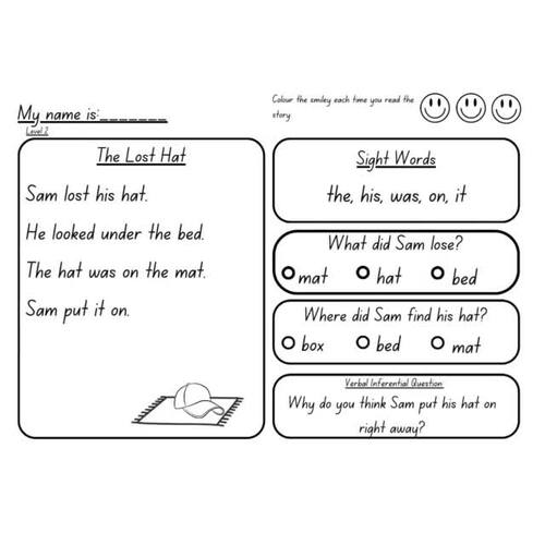 Kindergarten Readings Printable Kindergarten Comprehension Foundation ...