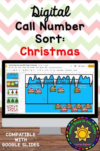 Digital Call Number Sort for Christmas by Sunny Days in the Valley
