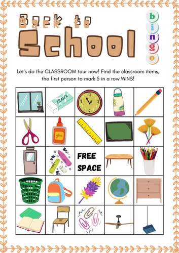 Back To School Bingo Games by ESL BINGO | TPT