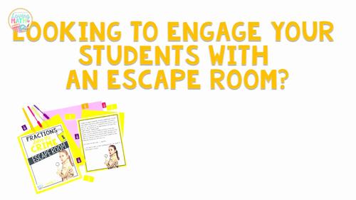 Fractions Escape Room - 3rd Grade Fractions Game by Loving Math | TpT