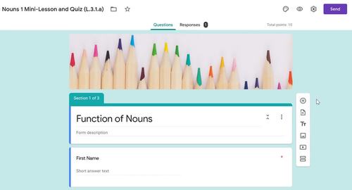 Nouns Digital Quiz Bundle + Support Videos -Irregular & Abstract ...