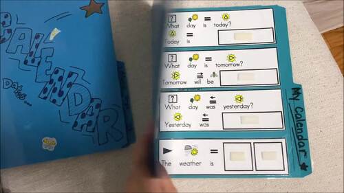 File Folder - Interactive CALENDAR - Boardmaker -- Special Education