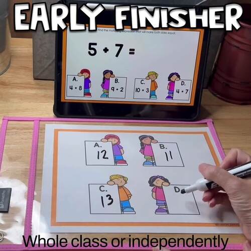 Equal Expressions Balancing Equations 1st Grade Early Finishers Math ...