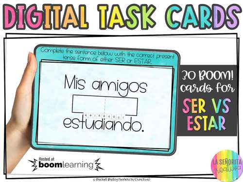 Ser and Estar Digital Task Card Activity | BOOM Cards by Senorita Creativa