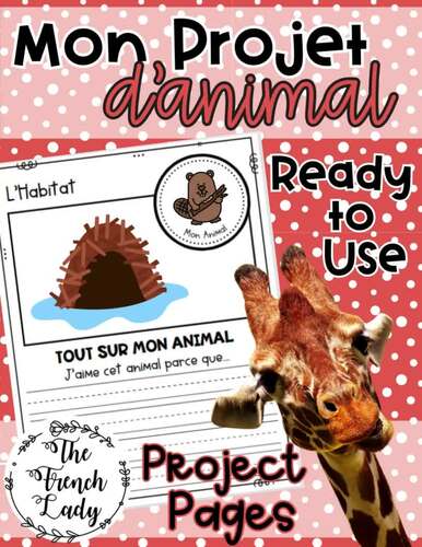 FRENCH Animal Research Project Template | BW & Color | Printable | Les ...